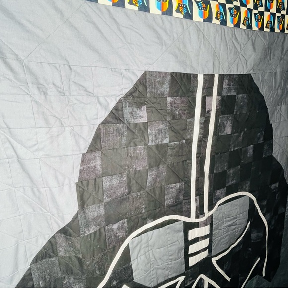 Hand Crafted | Bedding | Handmade Star Wars Darth Vader Patchwork Quilt Throw Blanket Aprox ...